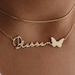 Personalized Butterfly Necklace, Name Necklace With Butterfly, Mother's ...