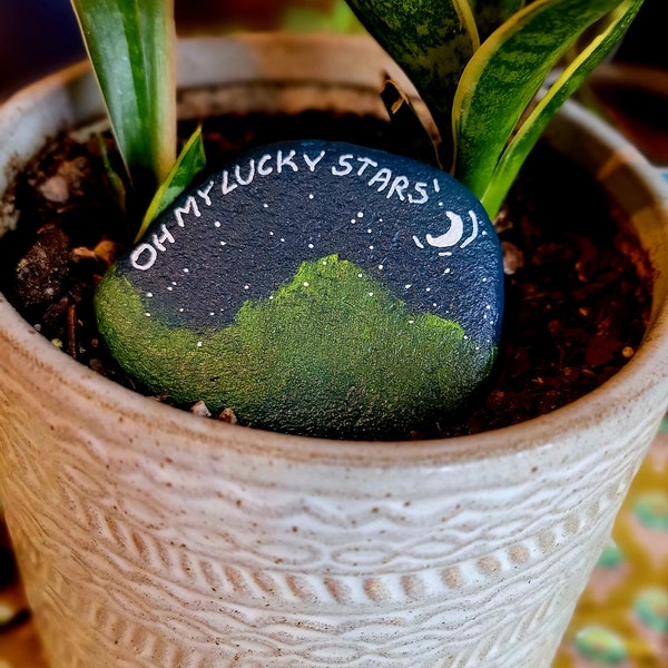 Stars Painted Rock - Etsy