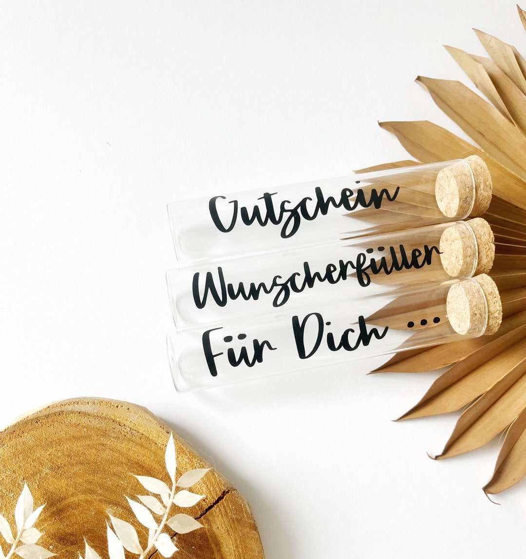 Test Tube Gift of Money Gift Idea Voucher Wish-fulfiller Birthday ...