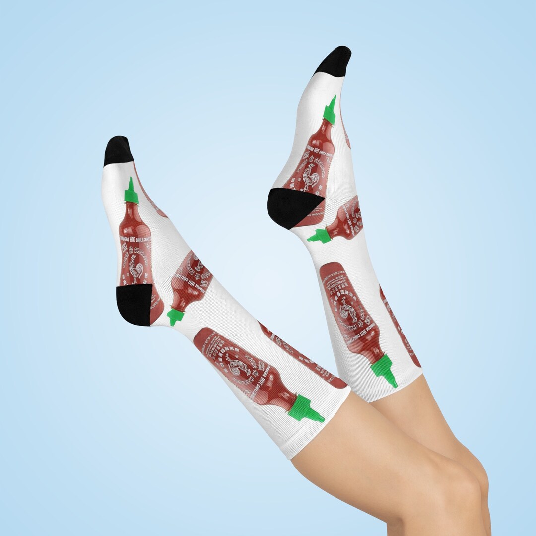 Sriracha Sauce Cushioned Crew Socks - Etsy