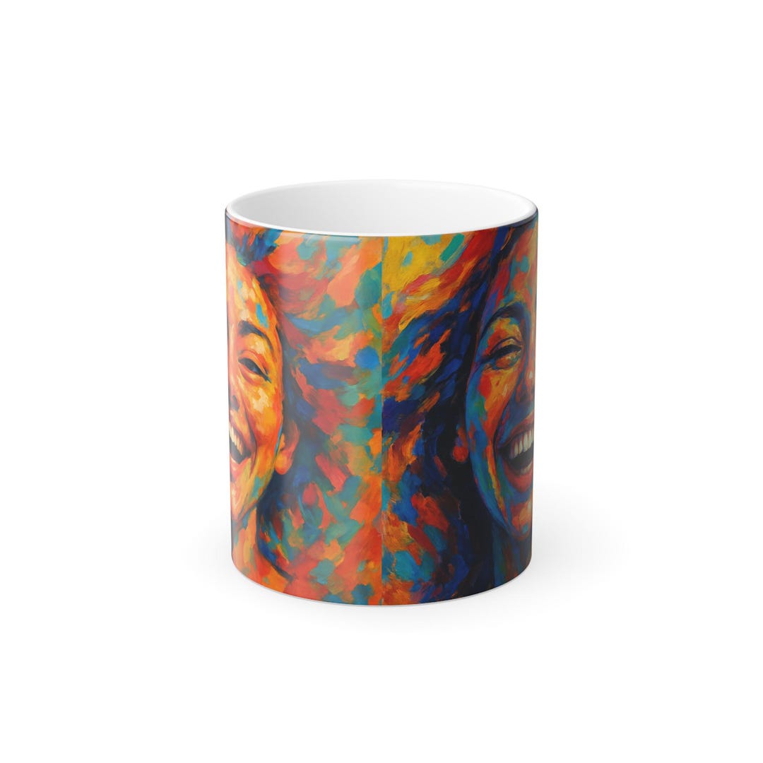 Color Morphing Mug: Heat-sensitive Smile - Joyful Art Gift - Etsy