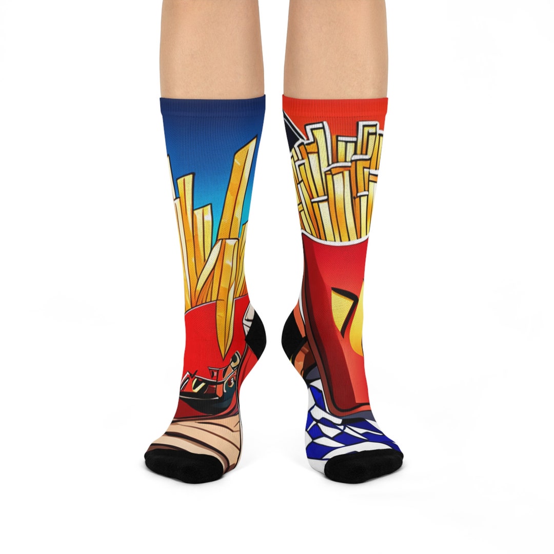 Anime French Fries Cushioned Crew Socks - Etsy