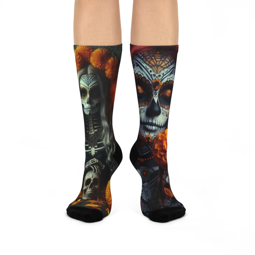 Dia Del Los Muertos Cushioned Crew Socks, V2 - Etsy