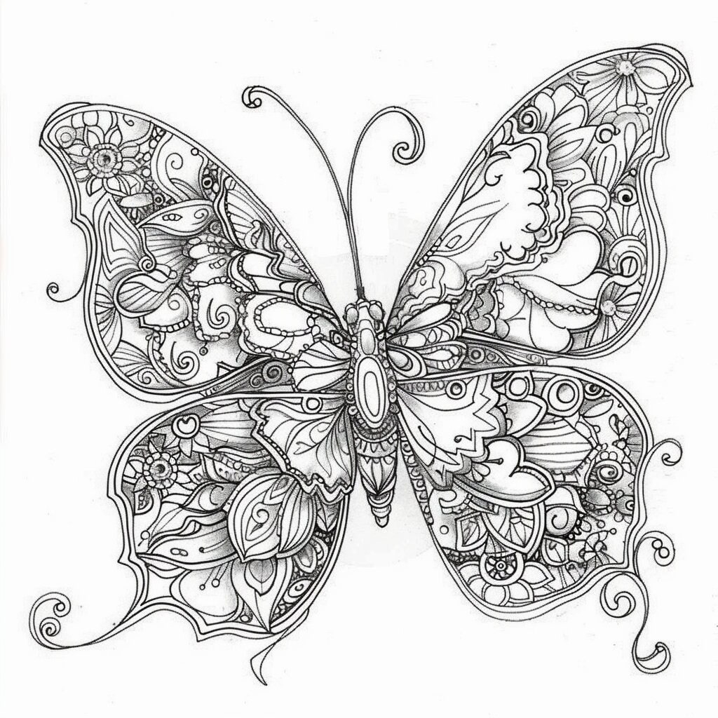 Insect and Butterfly Coloring Pages - Etsy Canada