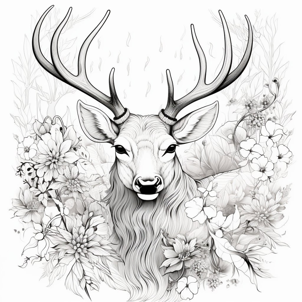 Wildlife Digital Art Coloring Pages for Children 2 - Etsy
