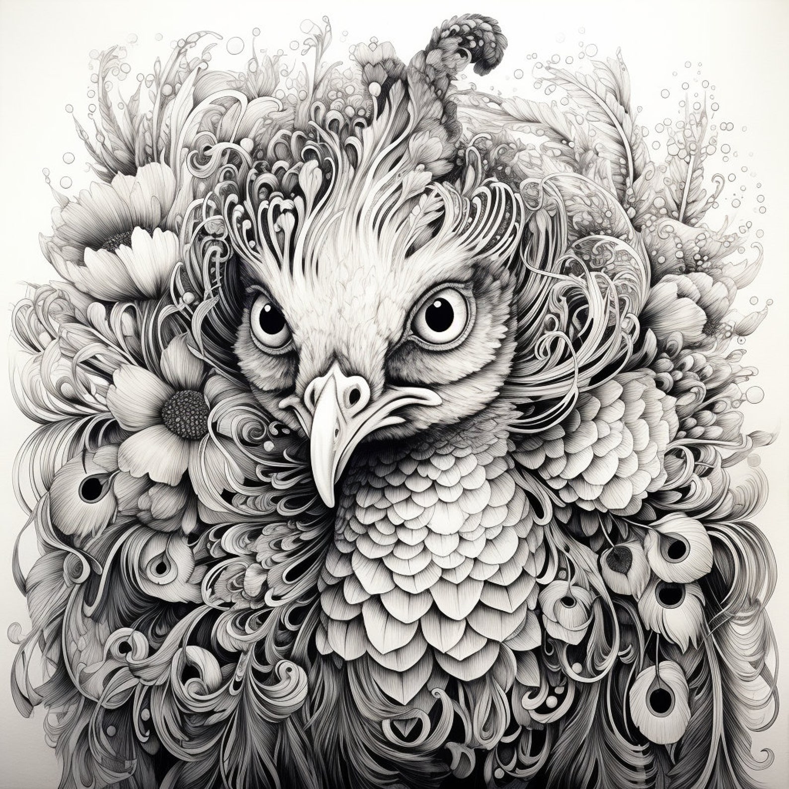 Intricate Adult Coloring Pages - Etsy