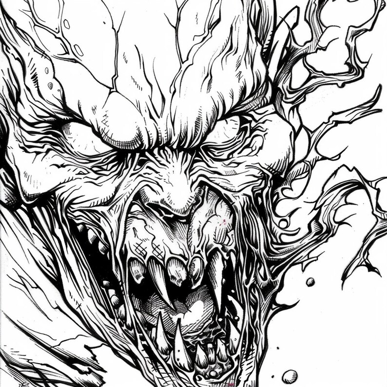 Terror Collection Coloring Pages Set 2 - Etsy