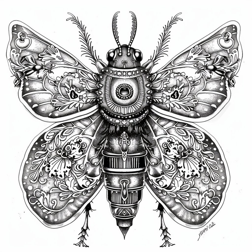 Insect and Butterfly Coloring Pages - Etsy Canada