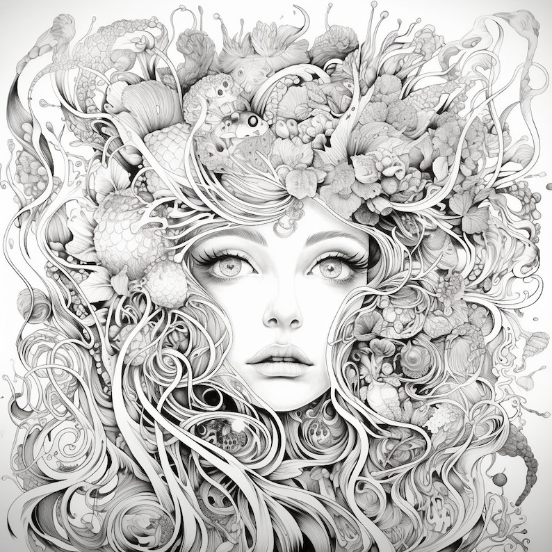 Intricate Adult Coloring Pages - Etsy