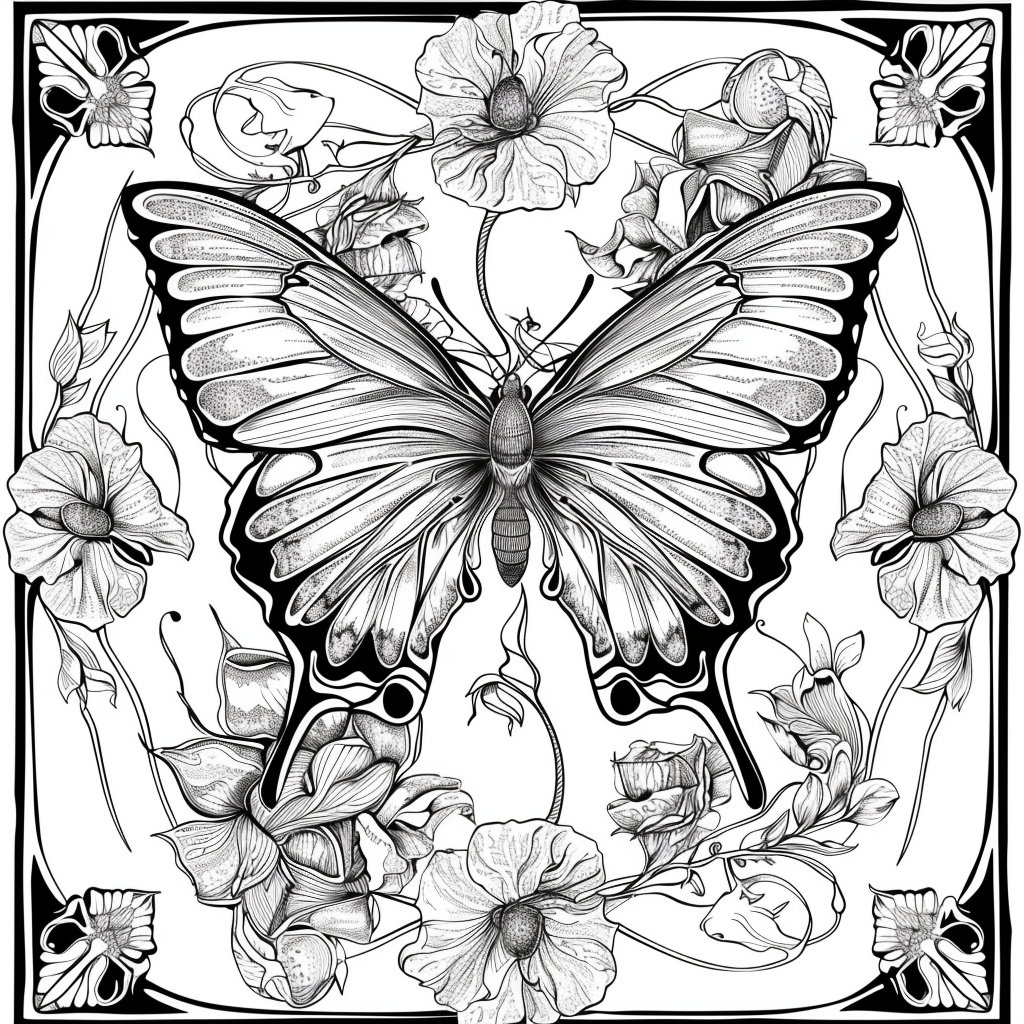 Insect and Butterfly Coloring Pages - Etsy Canada