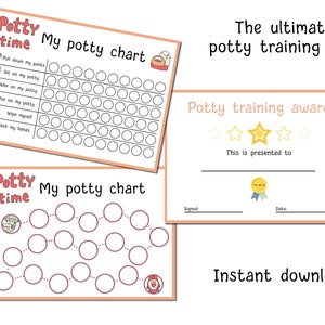 Printable Potty Training Star Chart and Certificate Bundle - Etsy