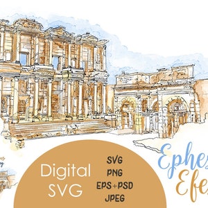 Ephesus Art Svg - Etsy