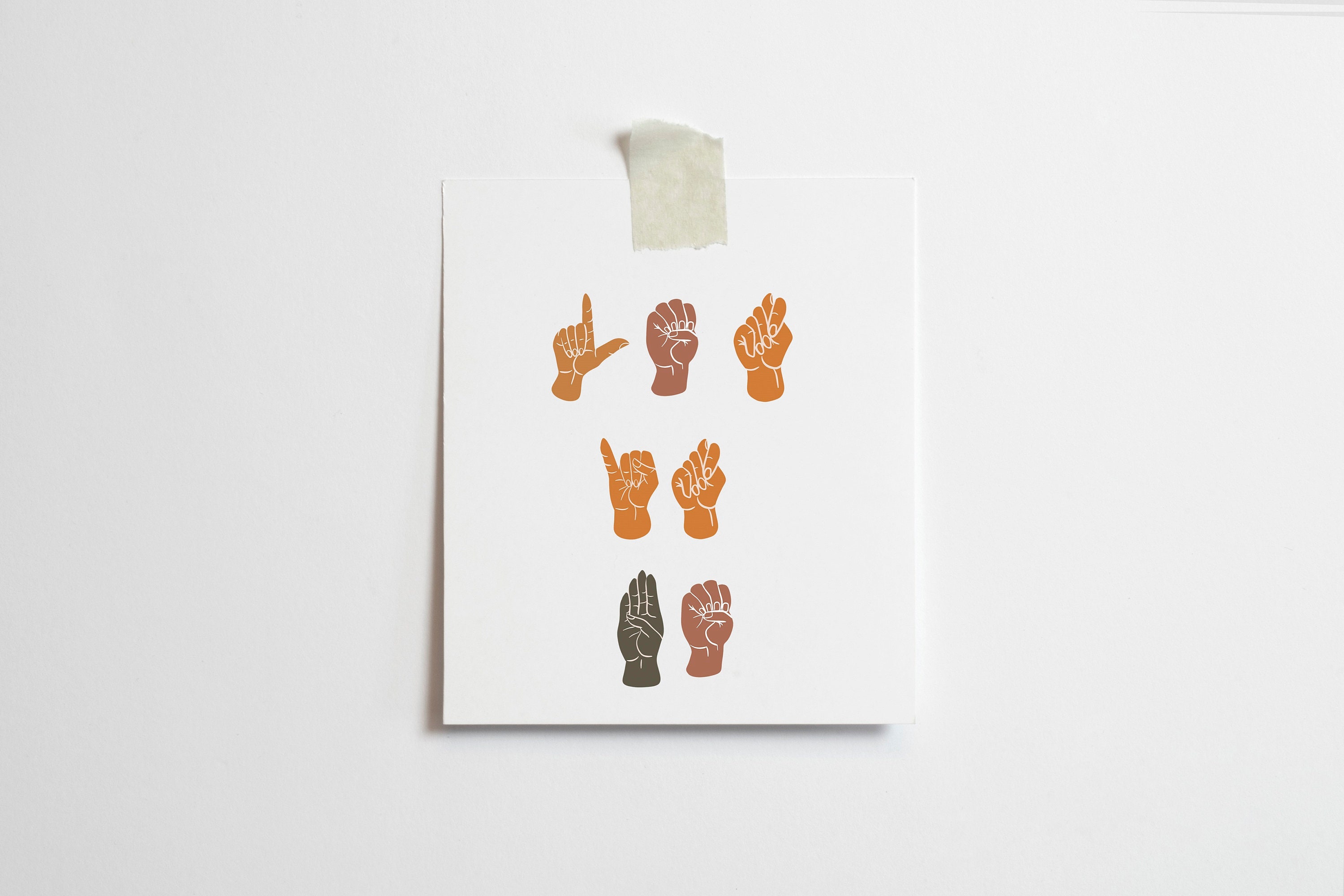 American Sign Language Alphabet Digital PNGEPS, ASL Manual Alphabet ...