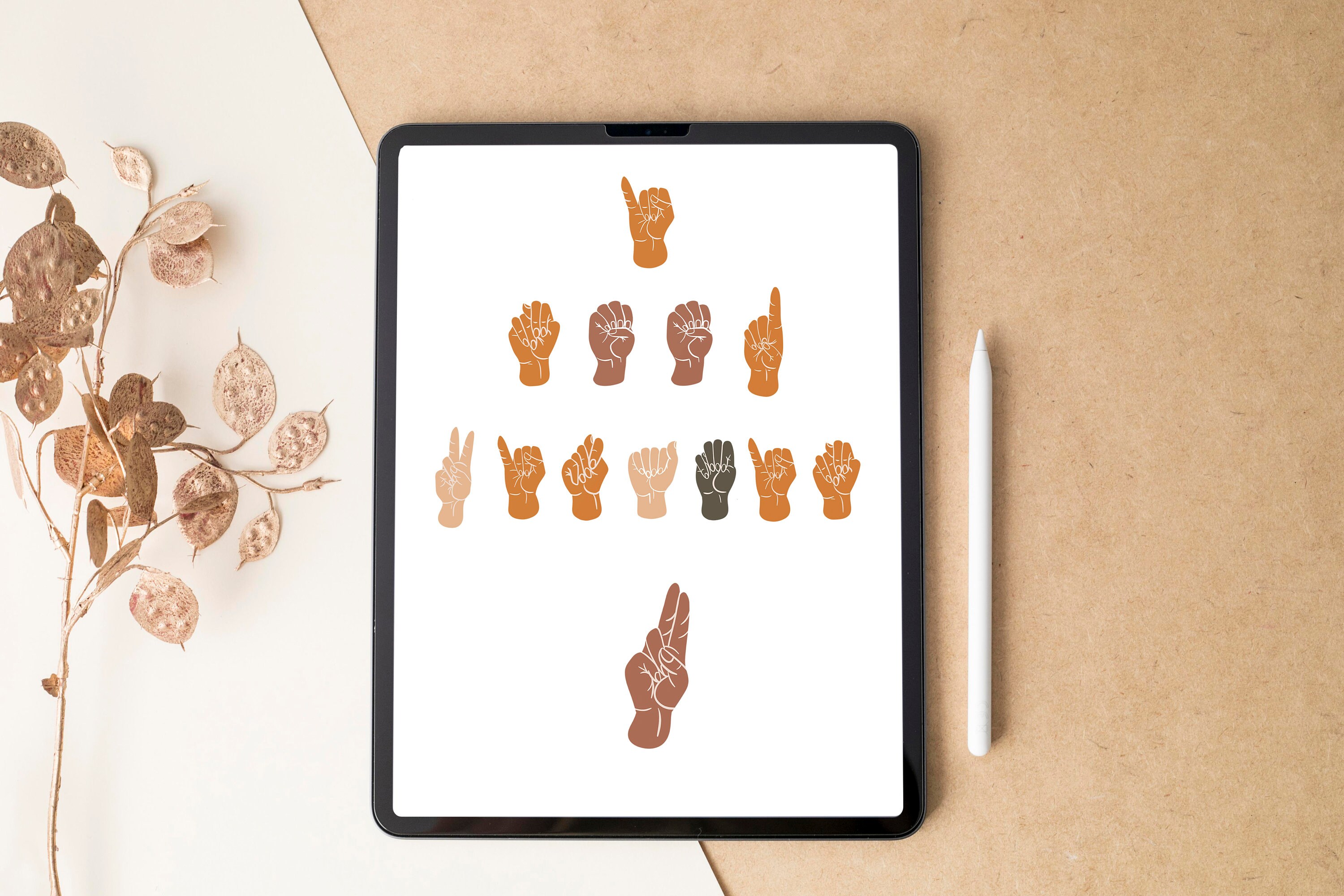 American Sign Language Alphabet Digital PNGEPS, ASL Manual Alphabet ...