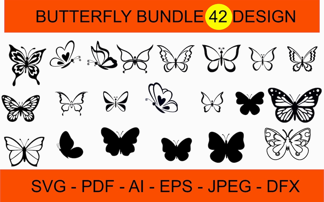Paquete de svg de mariposa Mariposas svg Imágenes - Etsy España