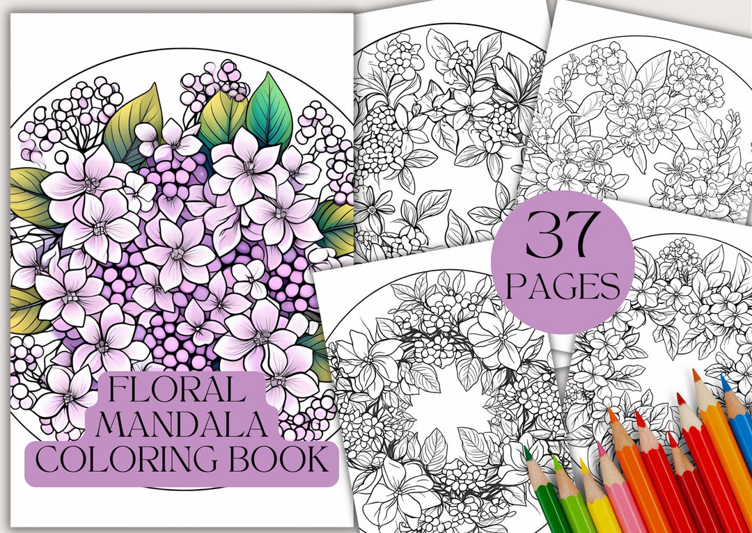 37 Floral Mandala Colouring Book | Colouring Pages | Art Activity for ...
