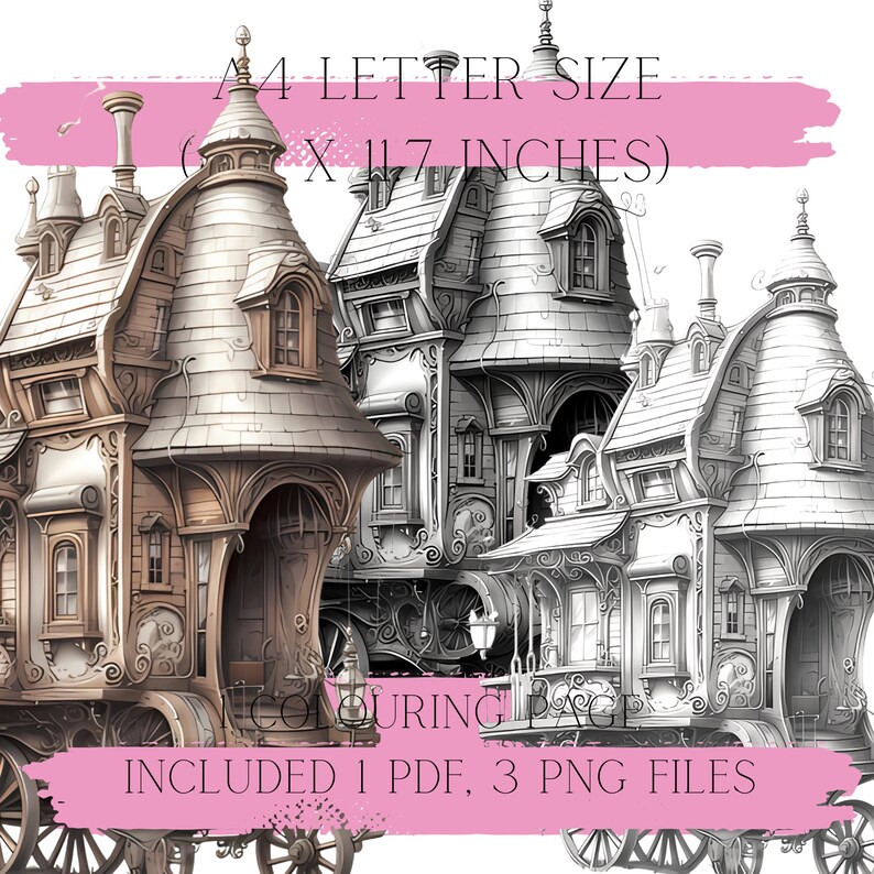 1 Fairy Coach Colouring Page | Colouring Sheet | Grayscale Colouring ...