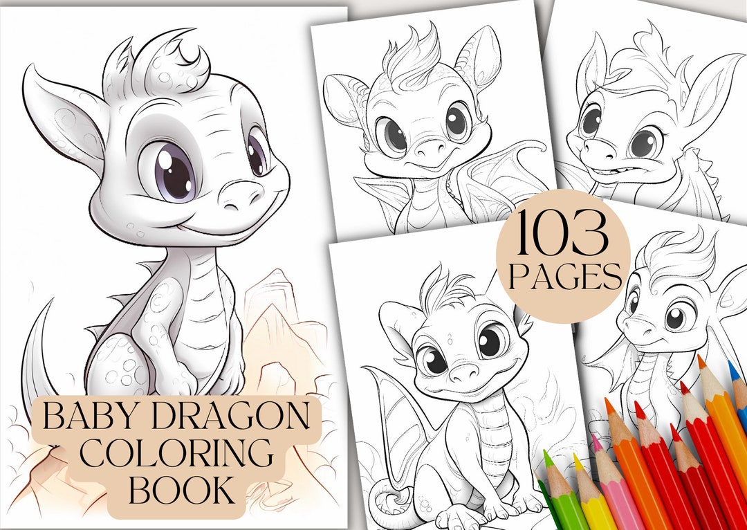 103 Baby Dragon Coloring Pages | Colouring Book for Kids | Developing ...