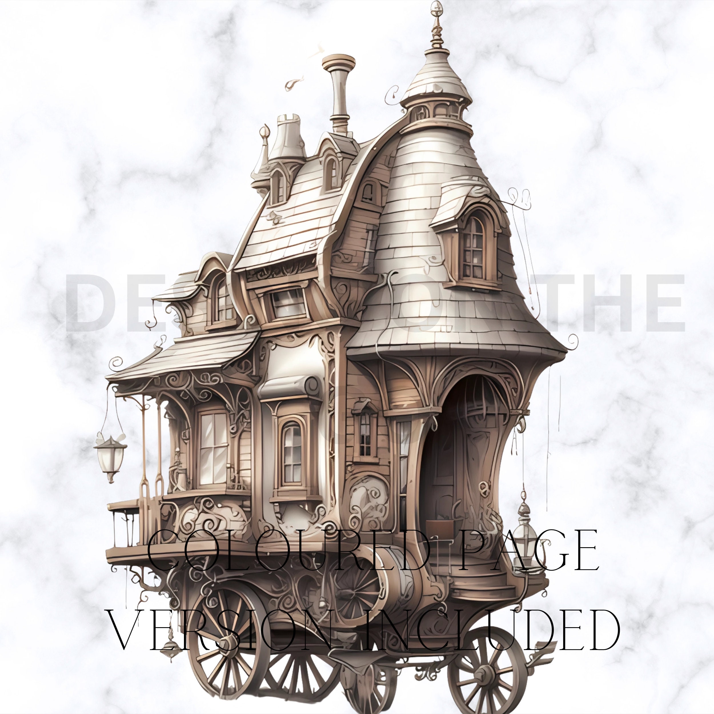 1 Fairy Coach Colouring Page | Colouring Sheet | Grayscale Colouring ...