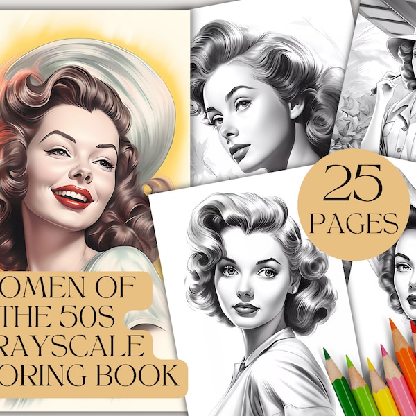 1950s Coloring Book - Etsy