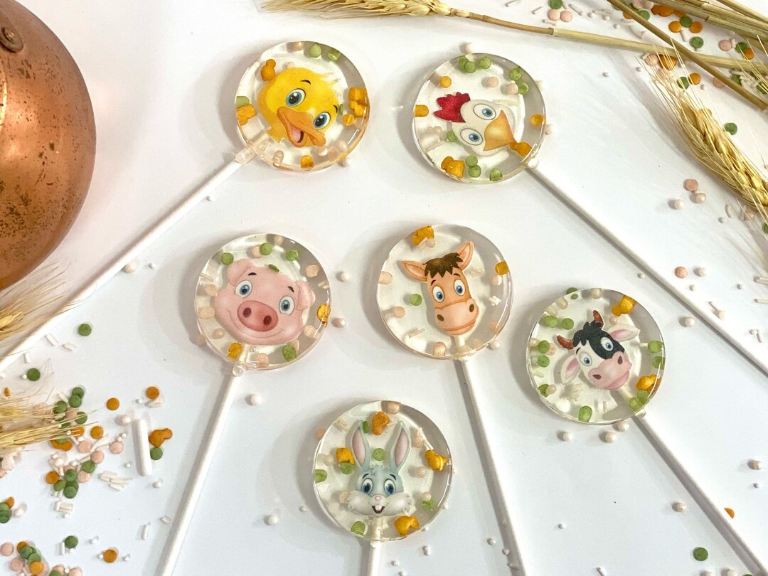 Farm Animal Lollipops Handmade Sugar-free Hard Candy - Etsy