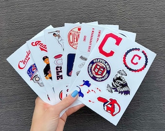 Cleveland Baseball Emblem Round Retro CLE Window Decal Bumper - Etsy