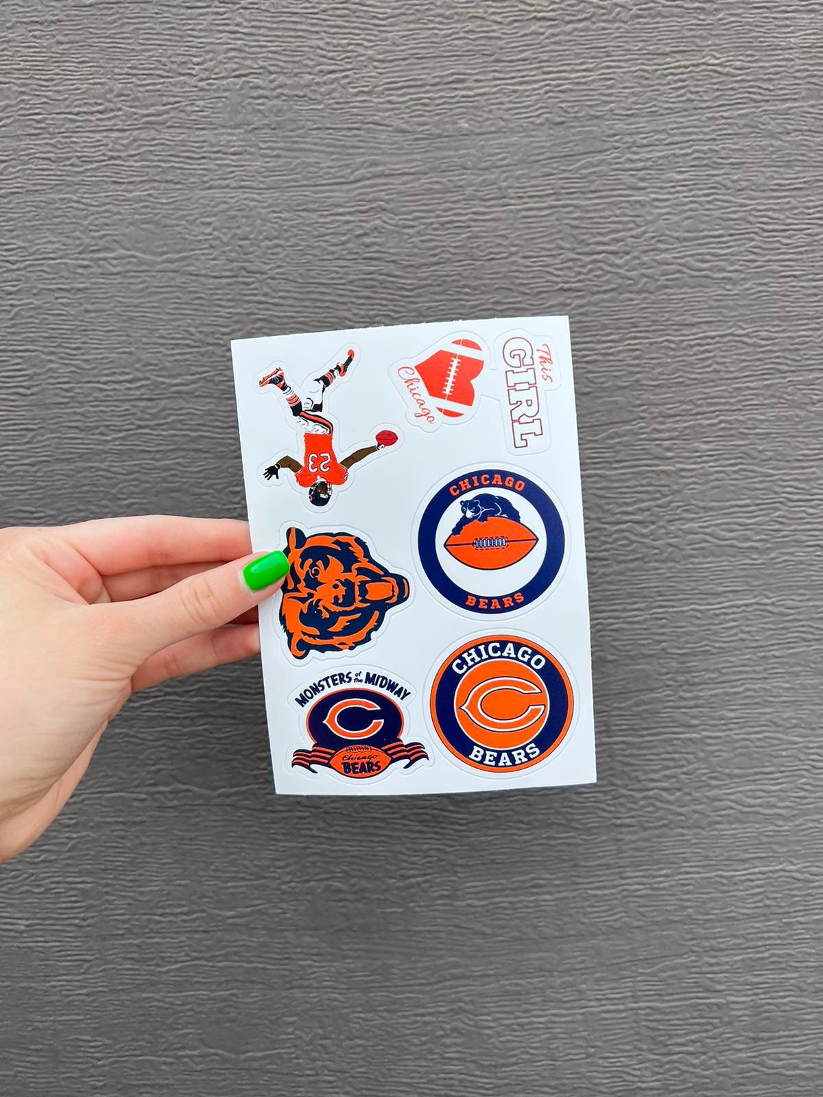 30 Pcs Chicago Bears Sticker Pack - Etsy
