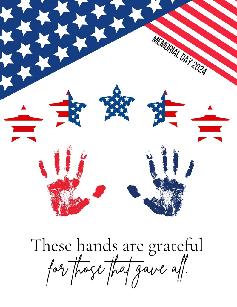 Printable Memorial Day Activity for Kids Art Activities for Remembering ...