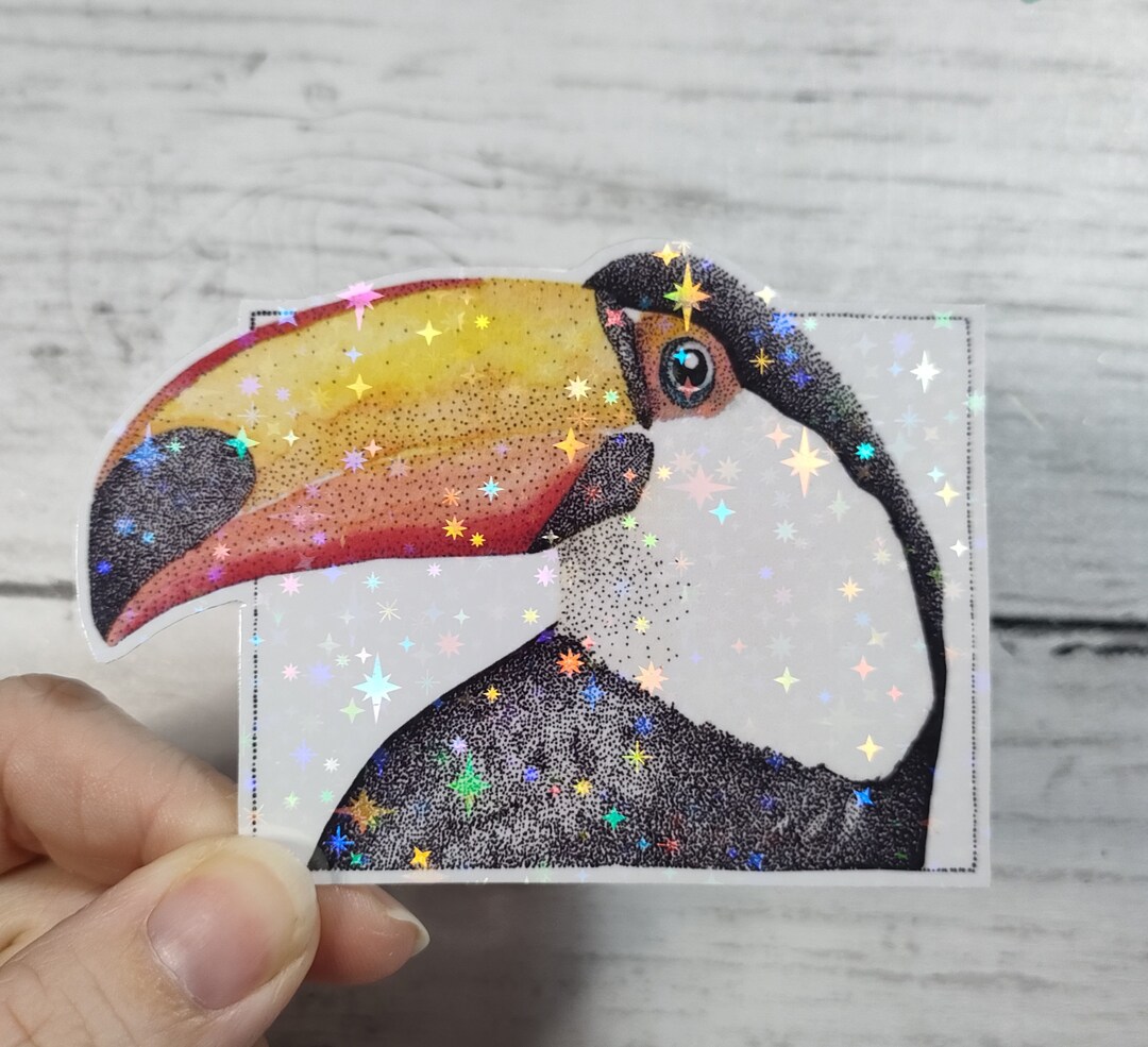 Toucan Sticker, Holographic, Sparkle, Cute, Animal Lover, Stationery ...