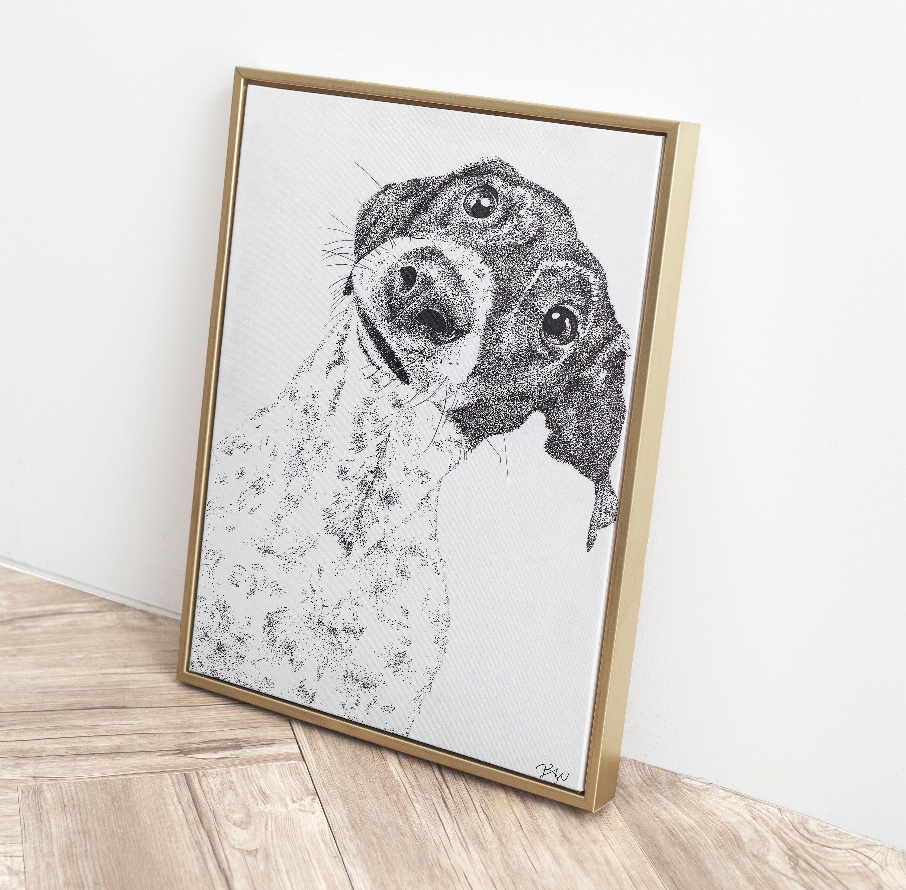 Pet Portrait | Pointillism | Realism | Original Art | Art Print | Wall ...