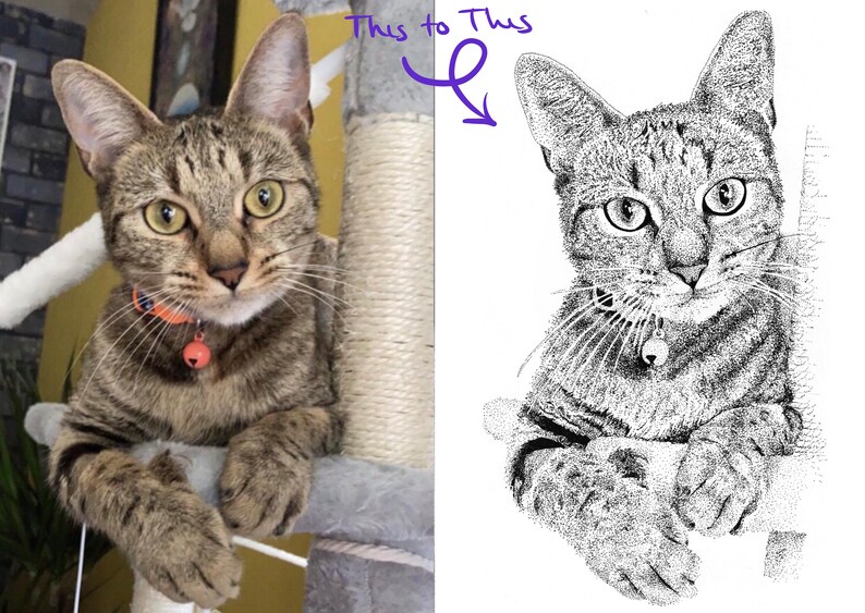 Pet Portrait | Pointillism | Realism | Original Art | Art Print | Wall ...