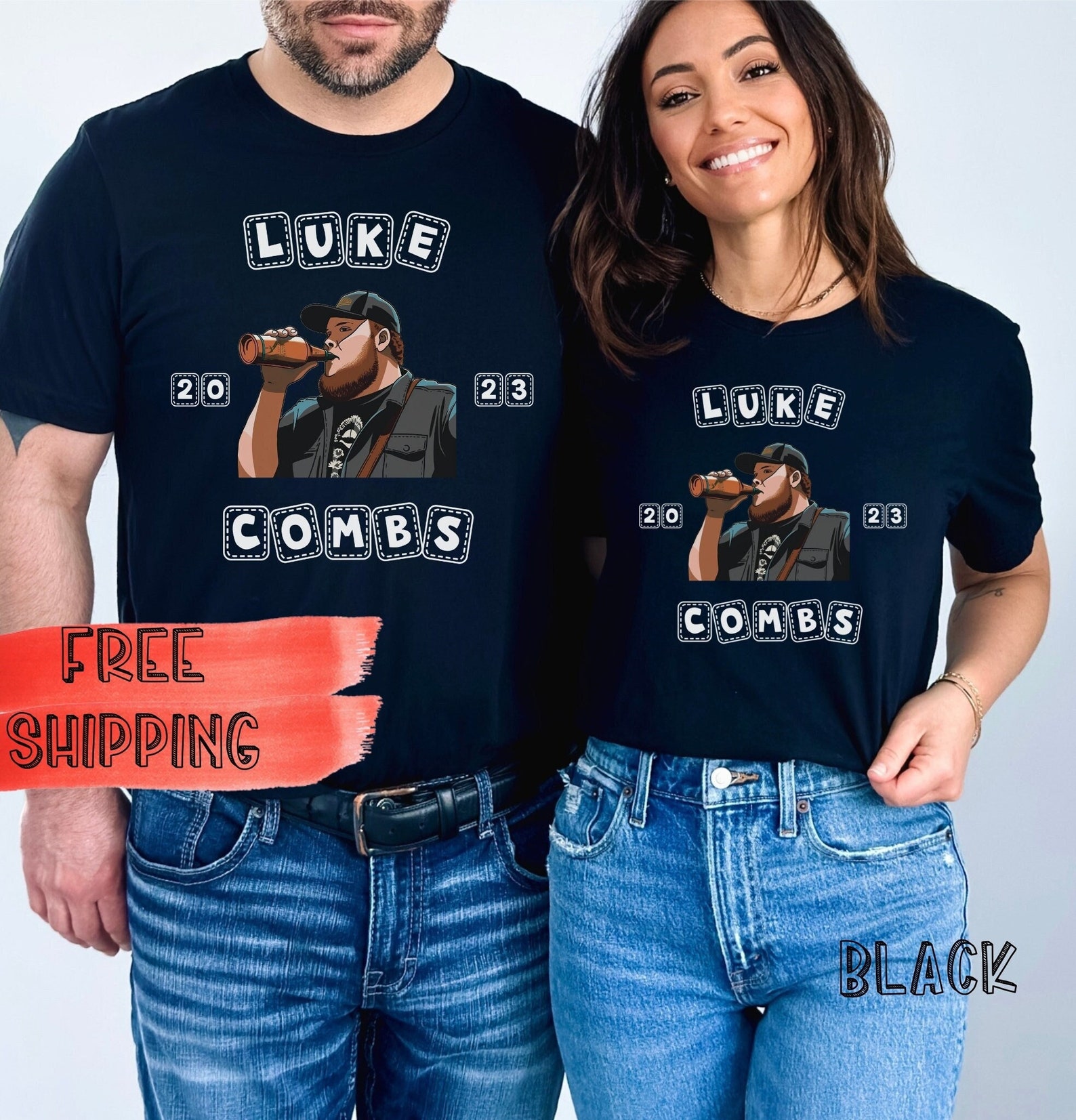 Vintage Country Western Concert Luke Combs Music Tour Merch T Shirt for ...