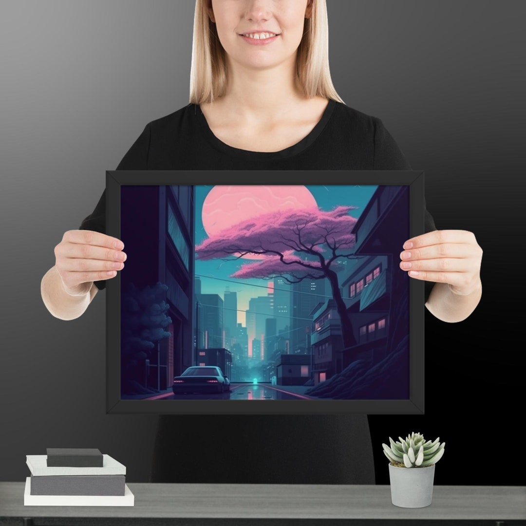 Anime Poster | Futuristic Neon Poster | Lofi Wall Art | Japanese Neon ...