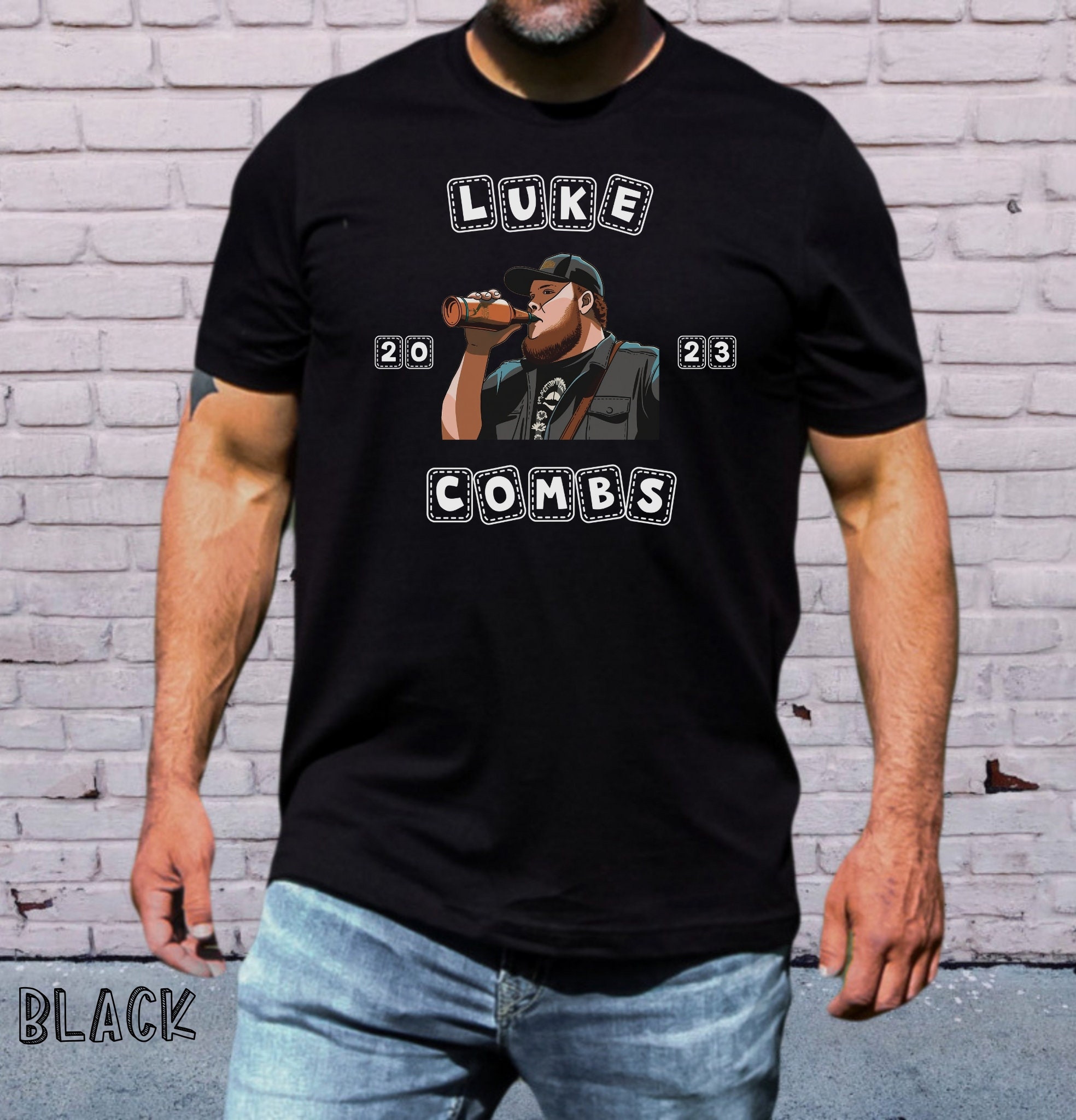 Vintage Country Western Concert Luke Combs Music Tour Merch T Shirt for ...