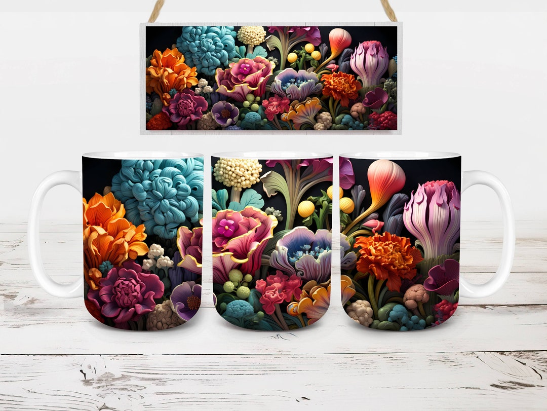 Kawaii Vegetables 11oz & 15oz Mug Wrap Design Cute Kawaii Mug ...