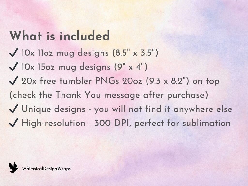 Set of 10 Mermaid 11oz & 15oz Mug Wrap Designs Mermaid Mug Sublimation ...