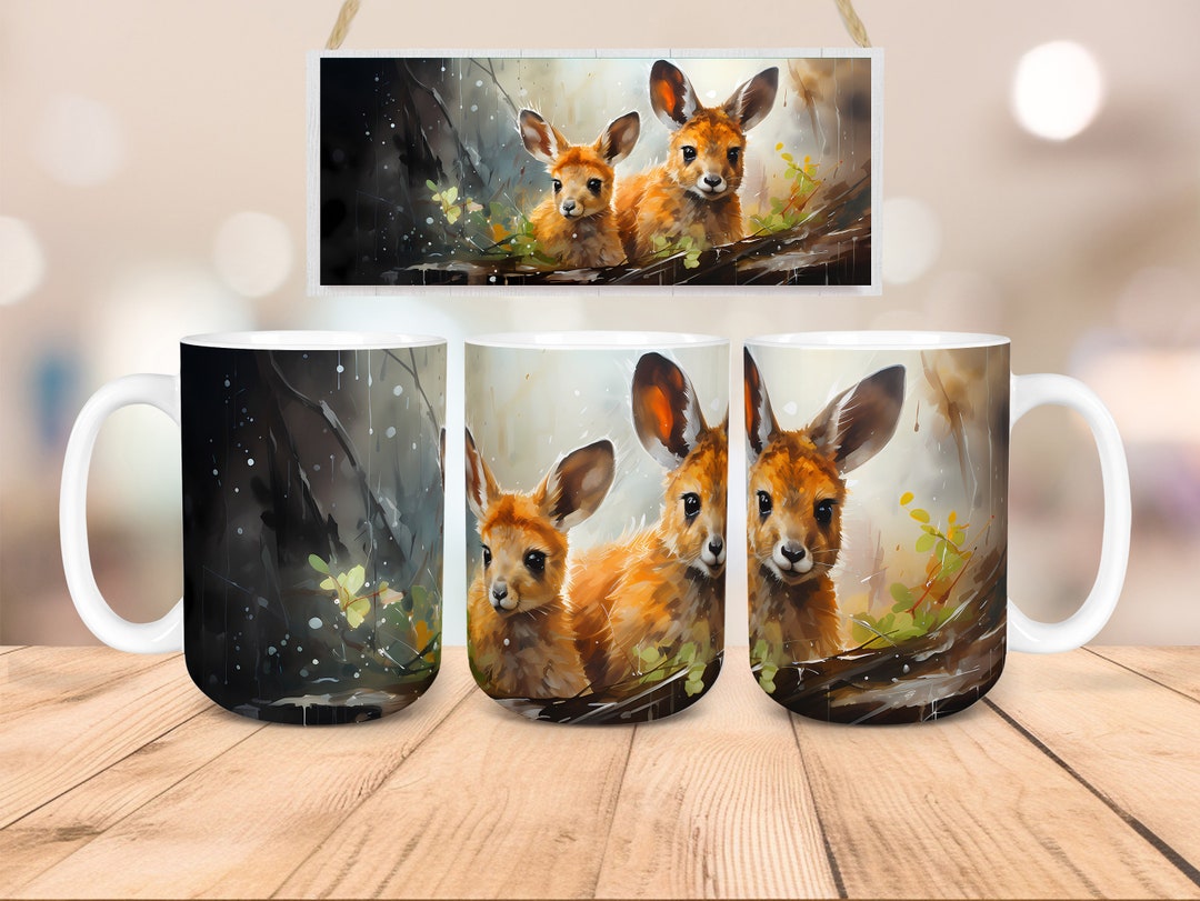 Baby Kangaroos 11oz & 15oz Mug Wrap Design Baby Kangaroos Mug ...