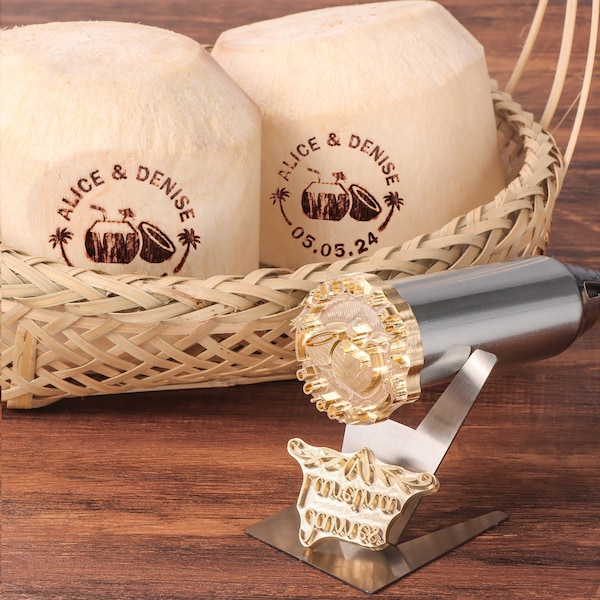 Coconut Stamp - Etsy