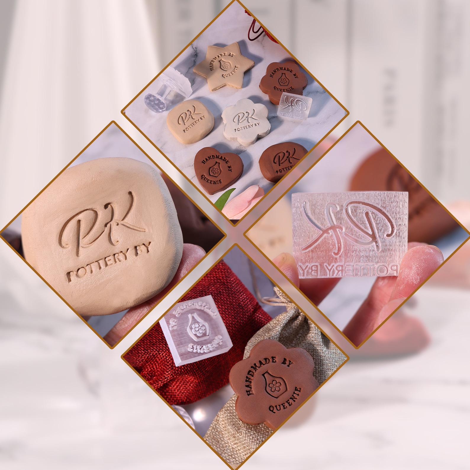 Pottery Signature Stamp, Custom Pottery Stamp, Personalized Clay Stamp ...