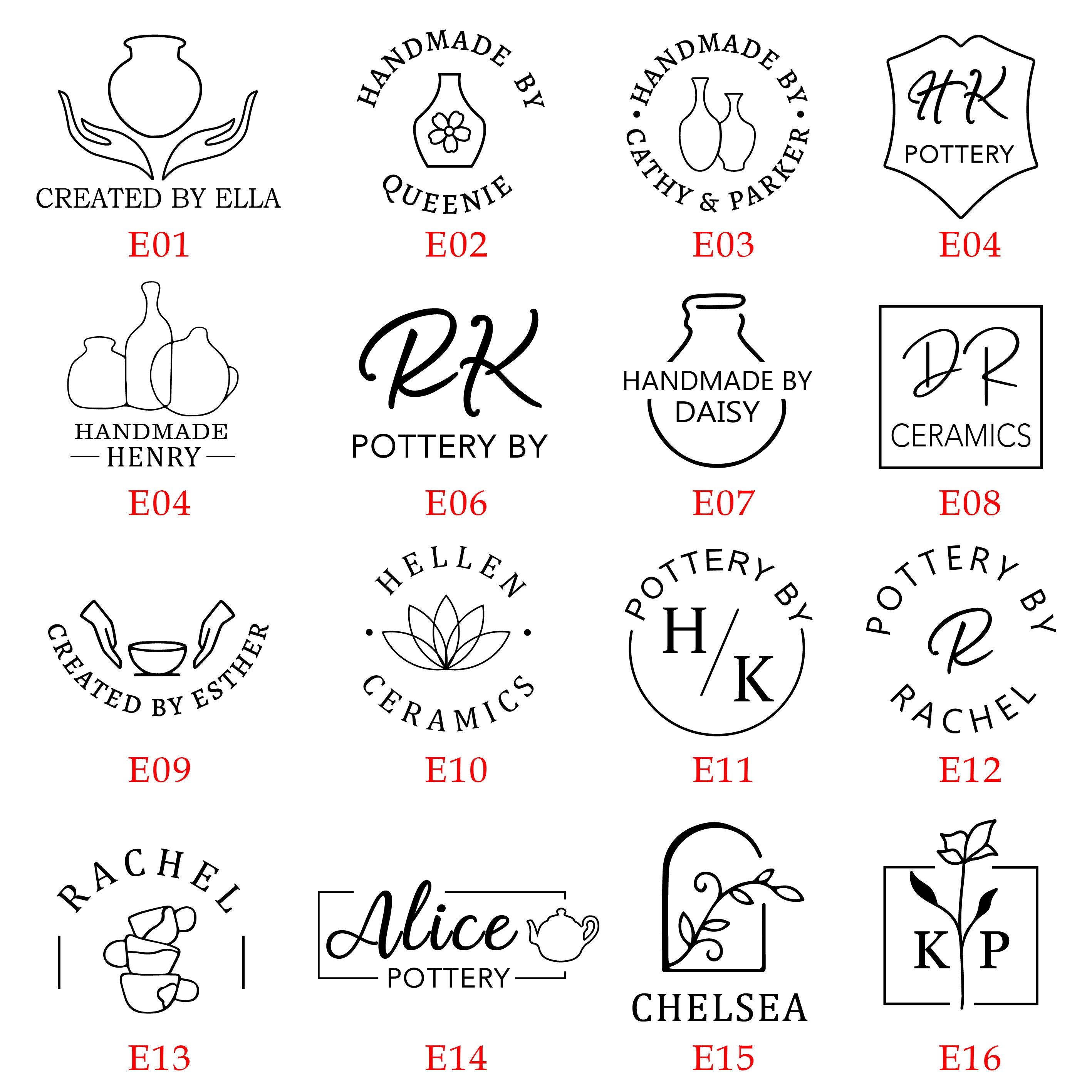 Gifts for Pottery Makers Custom Pottery Stamp Acrylic Stamp - Etsy