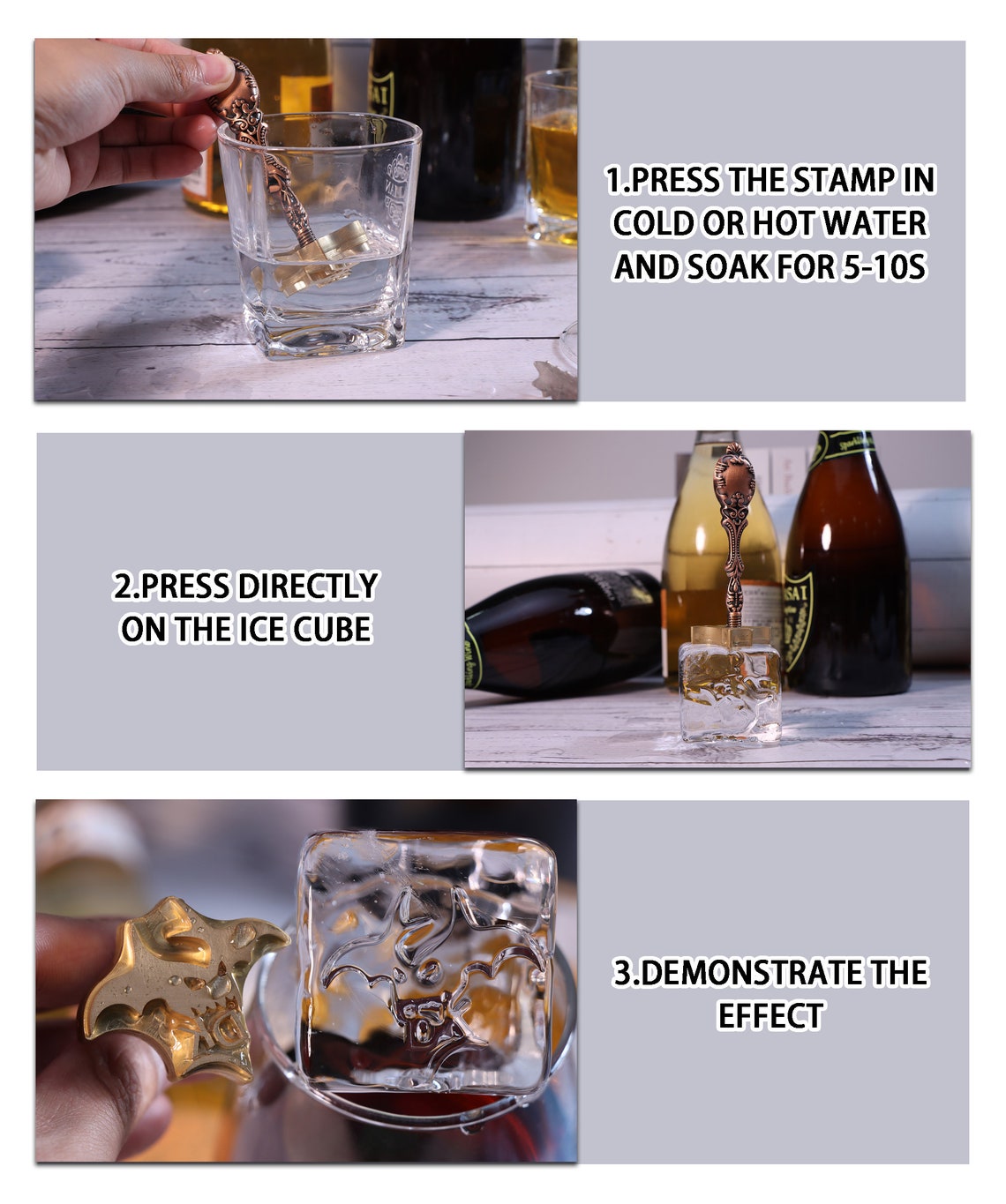 Custom Brass Ice Stamp: Personalized Ice Cube Monogram - Etsy
