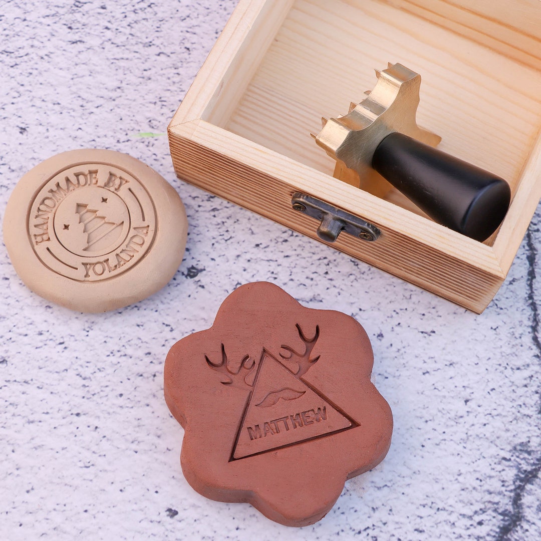 Personalized Ceramic Stamps, Custom Pottery Stamps, Custom Letter Stamp ...
