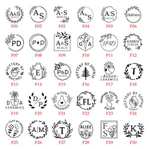 Ceramic Signature Stamp Logo, Custom Pottery Stamp, Brass Stamp for ...