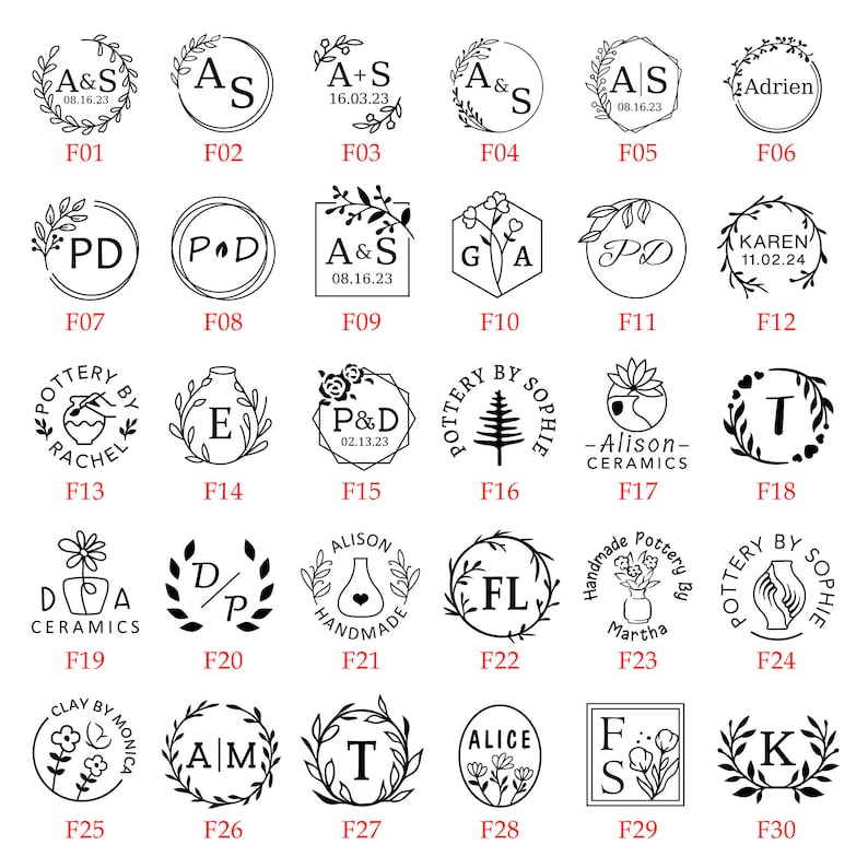 Custom Ceramic Stamp: Personalized Pottery Clay Stamp - Etsy