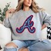 Animal Print Braves Feminine Graphic Tee, Atlanta Braves Tee, Atlanta ...