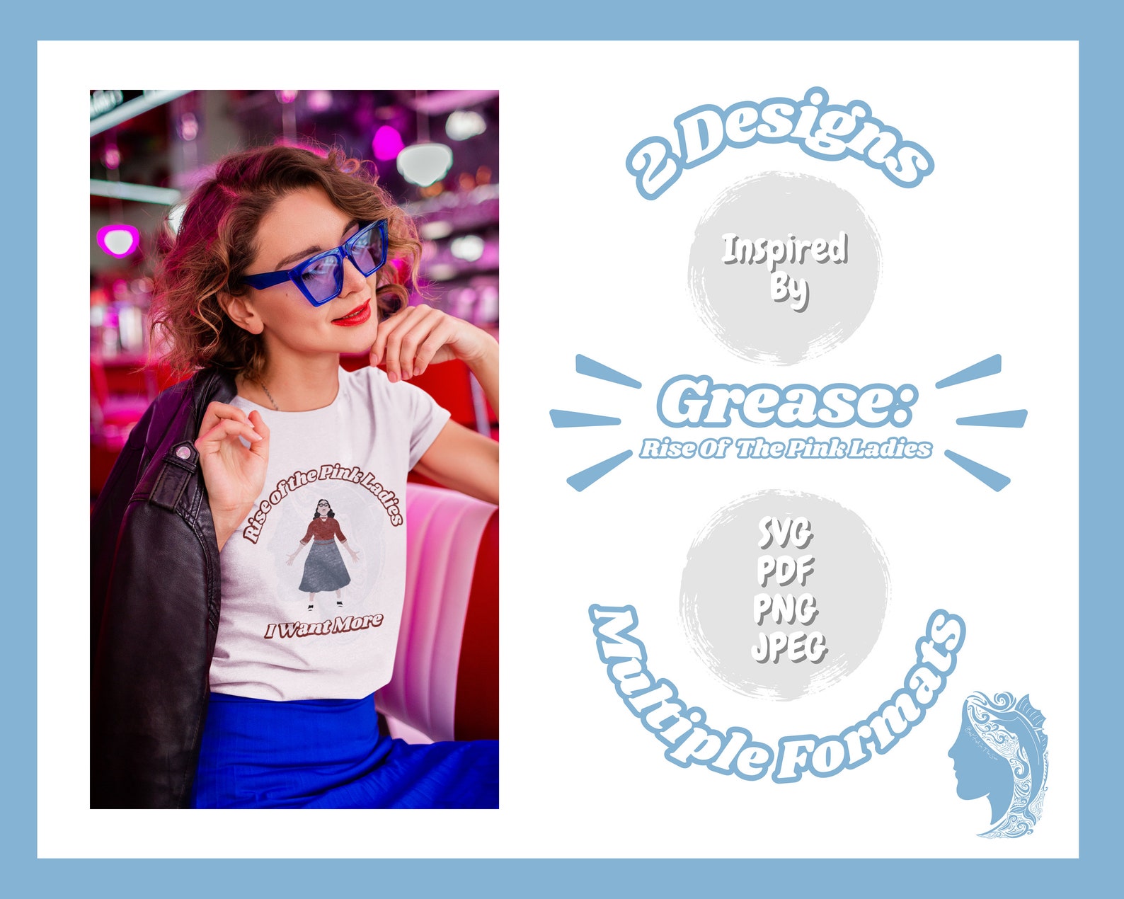 Grease SVG, Rise of the Pink Ladies SVG, 1950’s SVG, Lyrics I Want More ...