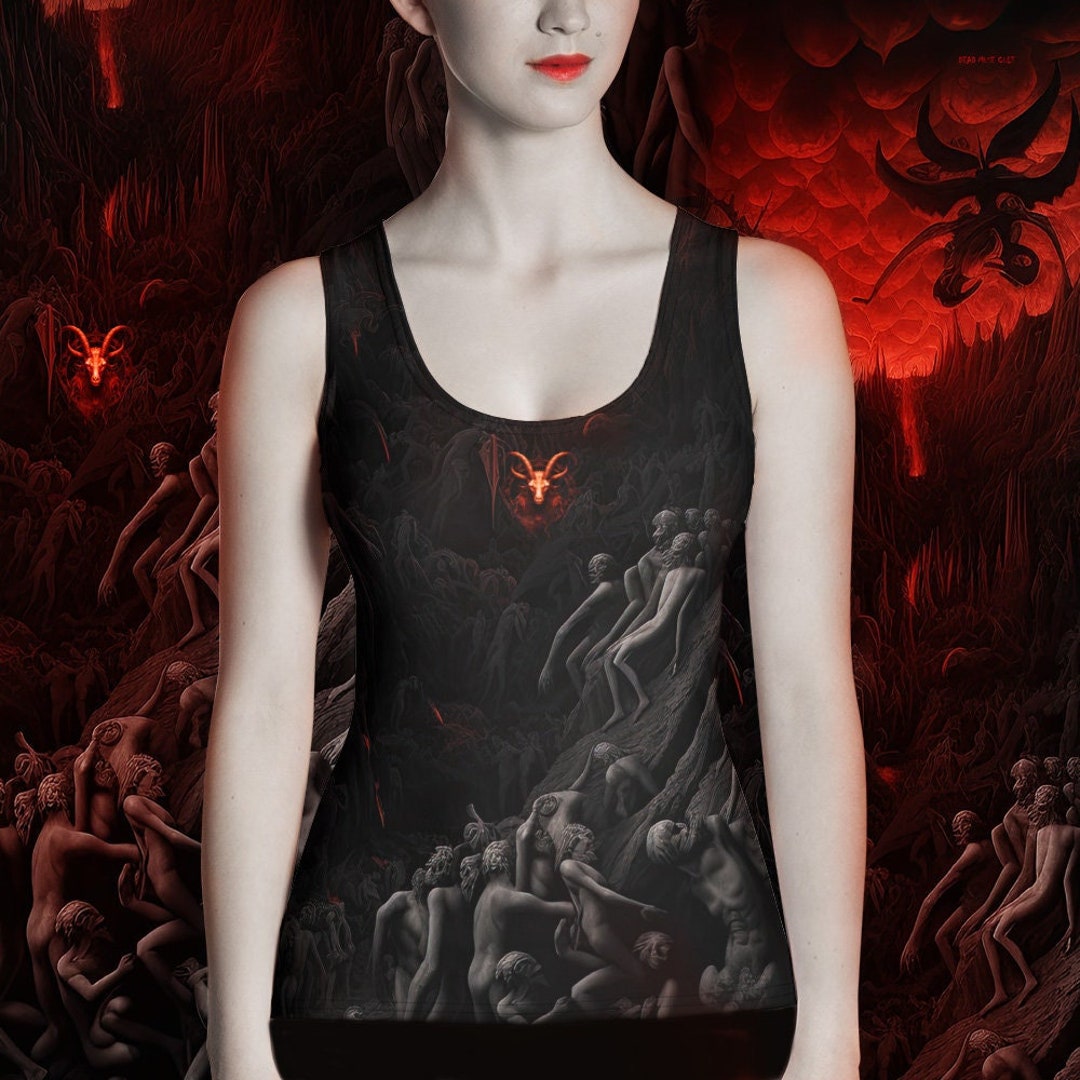 Goth Baphomet Dante's Inferno Tank Top, A Gothic Witchy Style Dark Vest ...