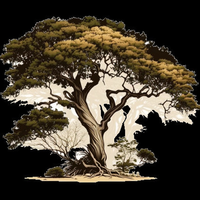 10 Stunning Big Tree Clip Art Designs for Your Creative Projects - Etsy