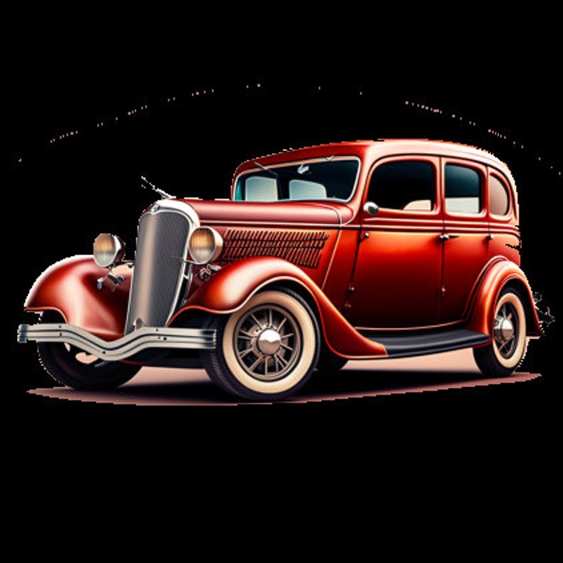 20 Retro Rides: Classic Car Clip Art - Etsy