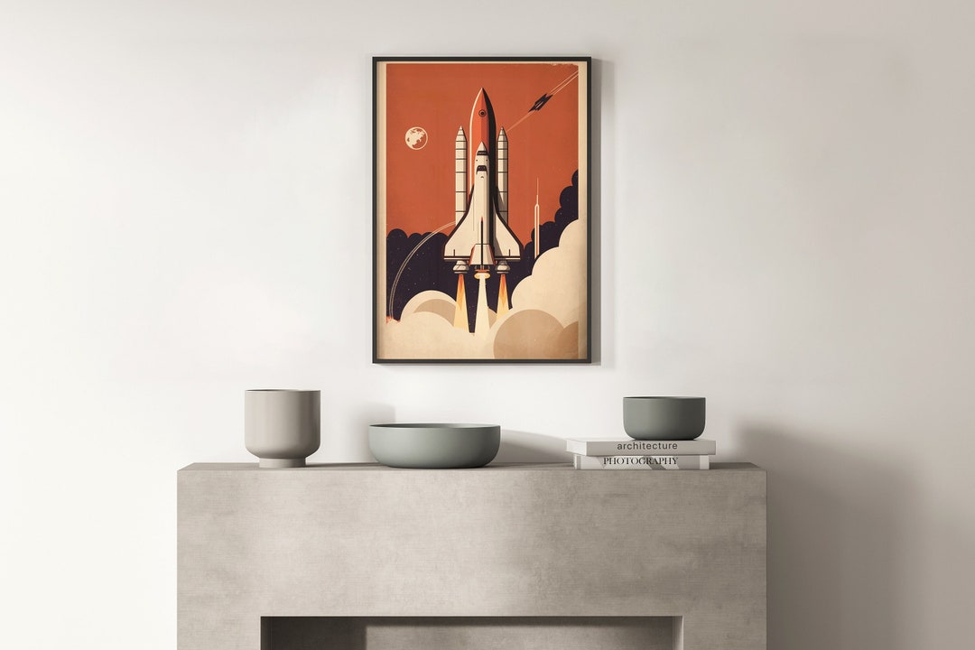 Retro Style Rocket Science Poster Digital Download – Vintage Space Art ...